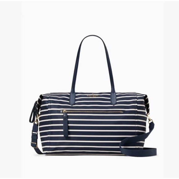 kate spade | Bags | Kate Spade Chesla Stripe Nylon Weekender | Poshmark